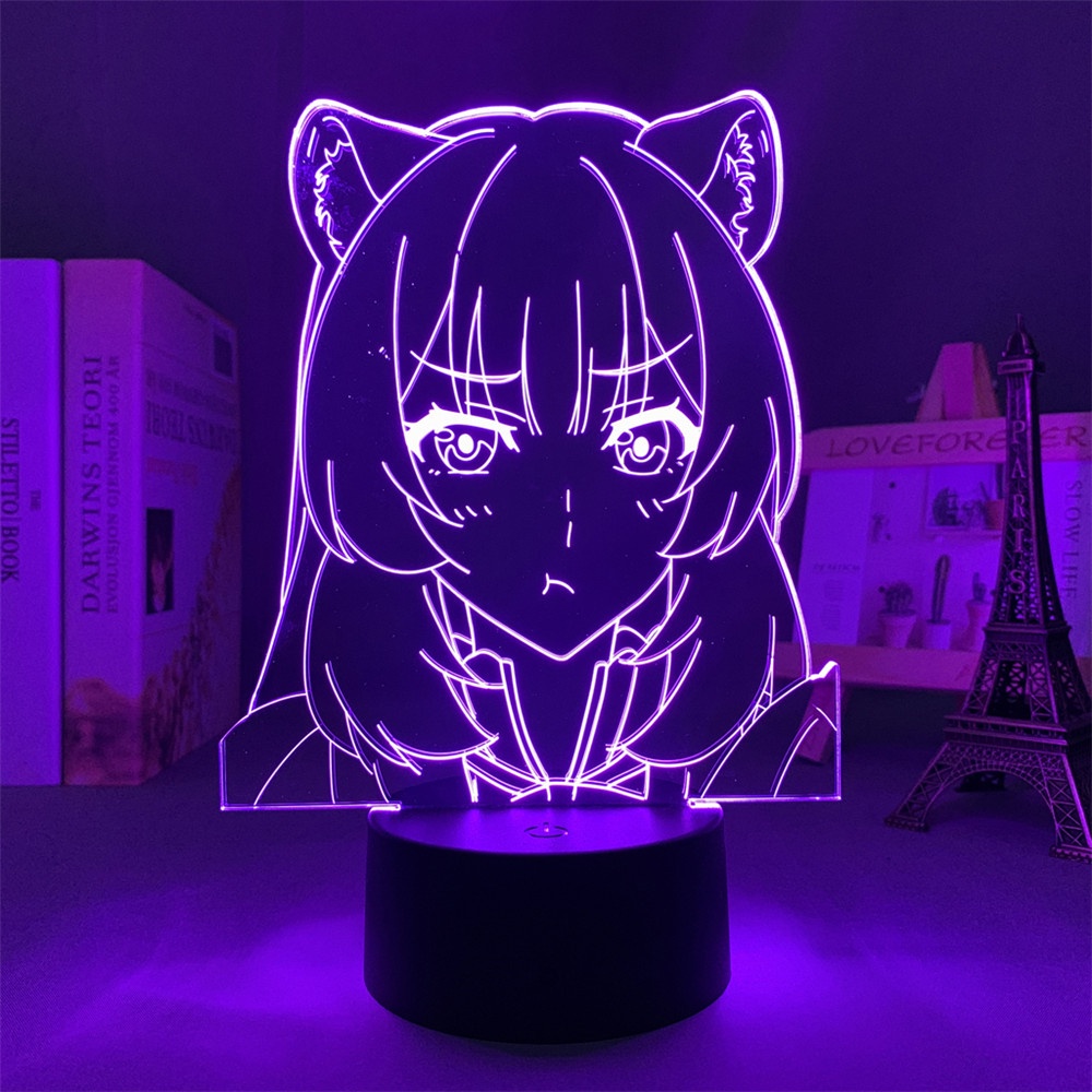 The Rising of The Shield Hero Night Light Figure Raphtalia Colorful ...