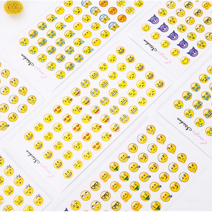 12PCS / Emoji PVC Sticker Mini Emoji | Shopee Philippines