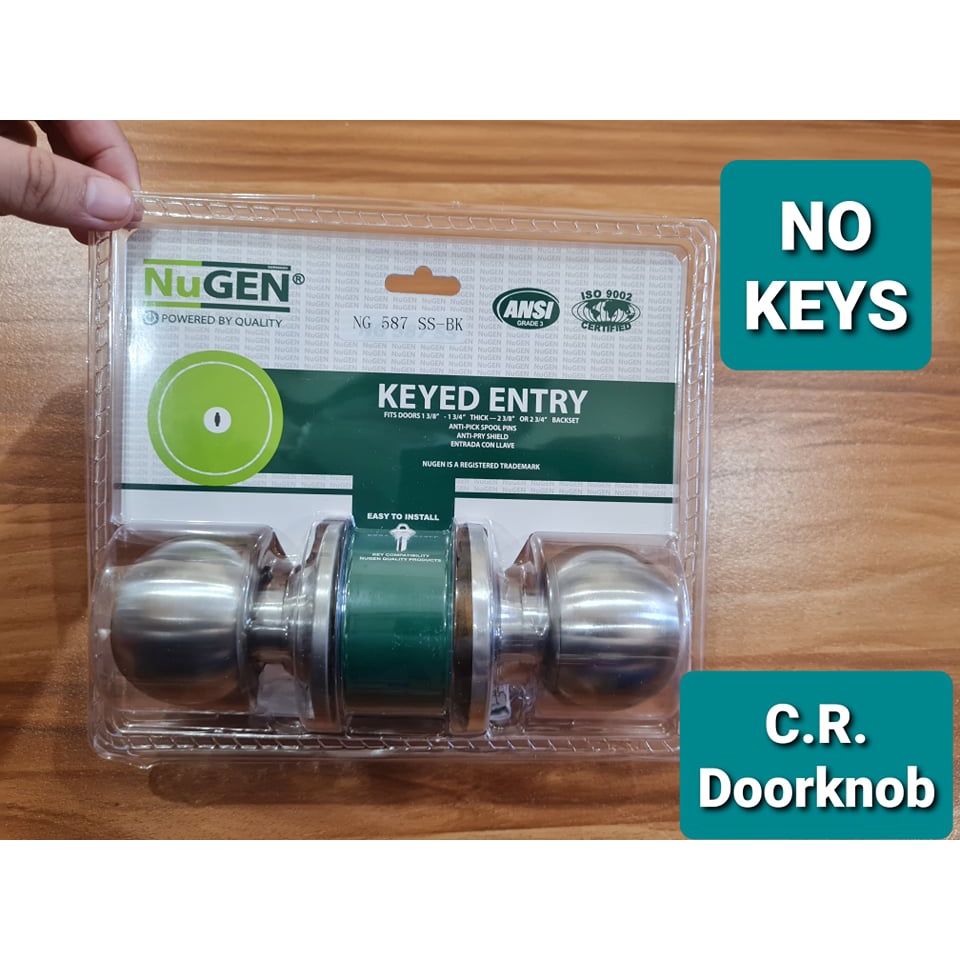 Doorknob No Keys Privacy Round Door Lock Nugen Comfort Room Bathroom ...