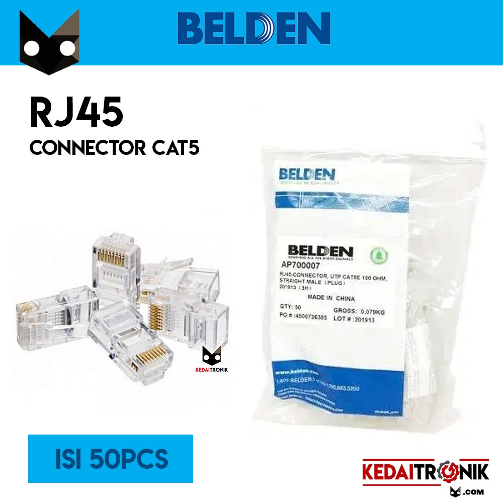 Connector Belden Modular CAT5 BOX Original RJ45 Belden LAN Connector ...