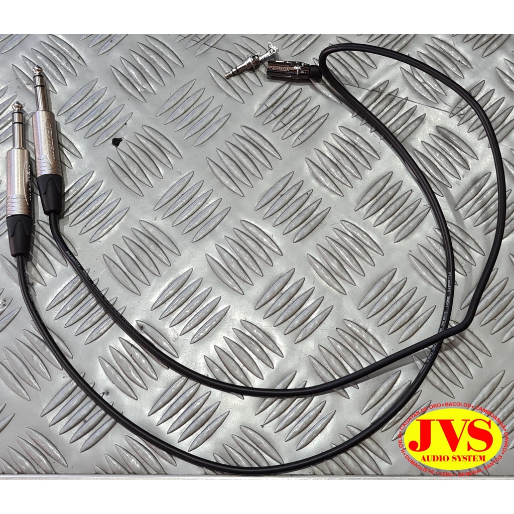 Customized Dual 1/4 PL Stereo to 3.5mm TRS Baby Plug Connector | Shopee ...