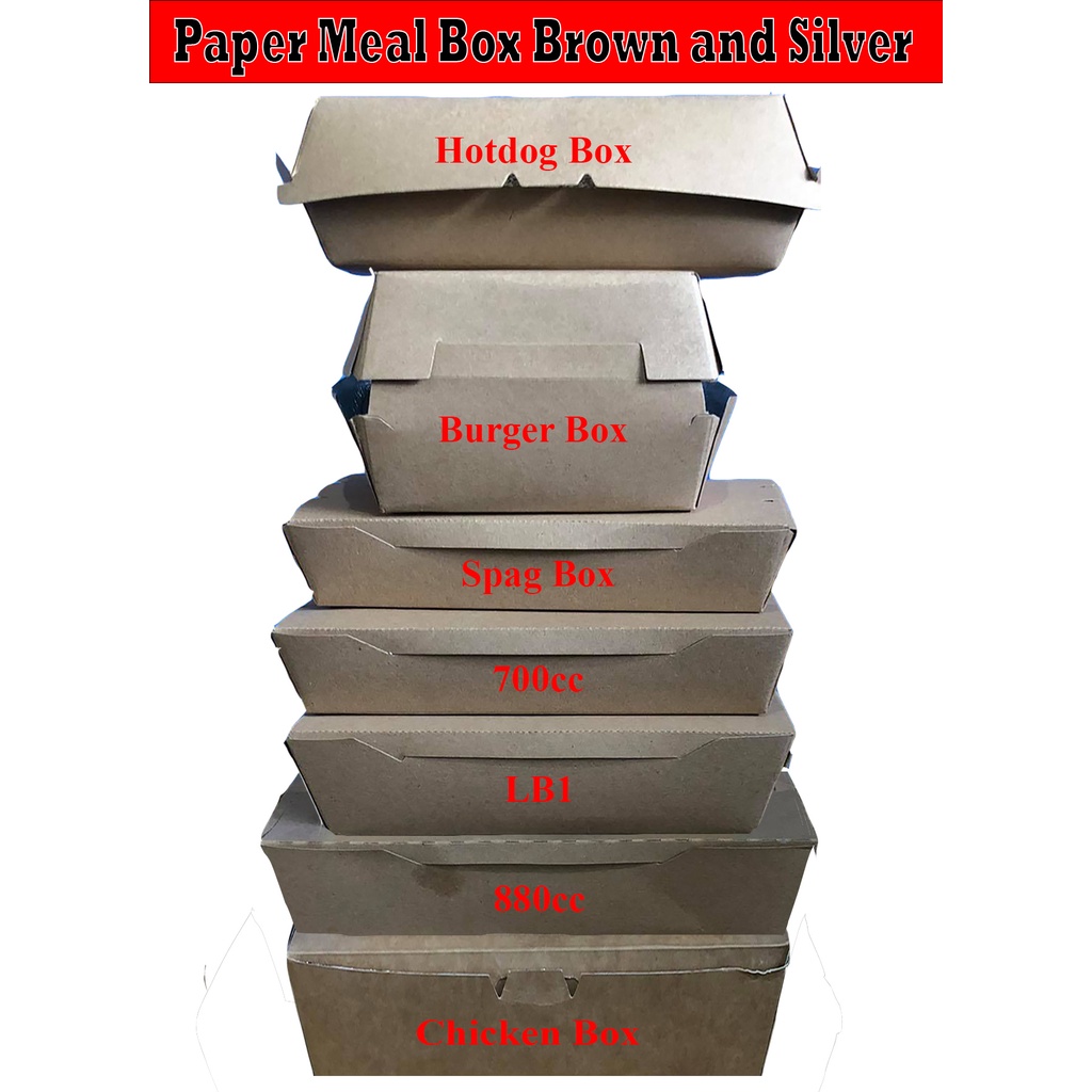 Meal Box Brown & Silver Spaghetti, 700cc, Lb1, 880cc, Lb2, Hotdog ...