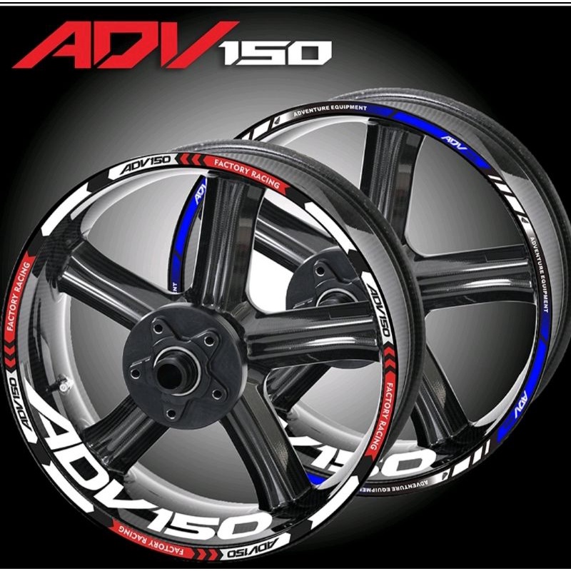 HONDA ADV 150 Motorcycle Rim Sticker Set ADV150 Wheel Stickers | Shopee ...