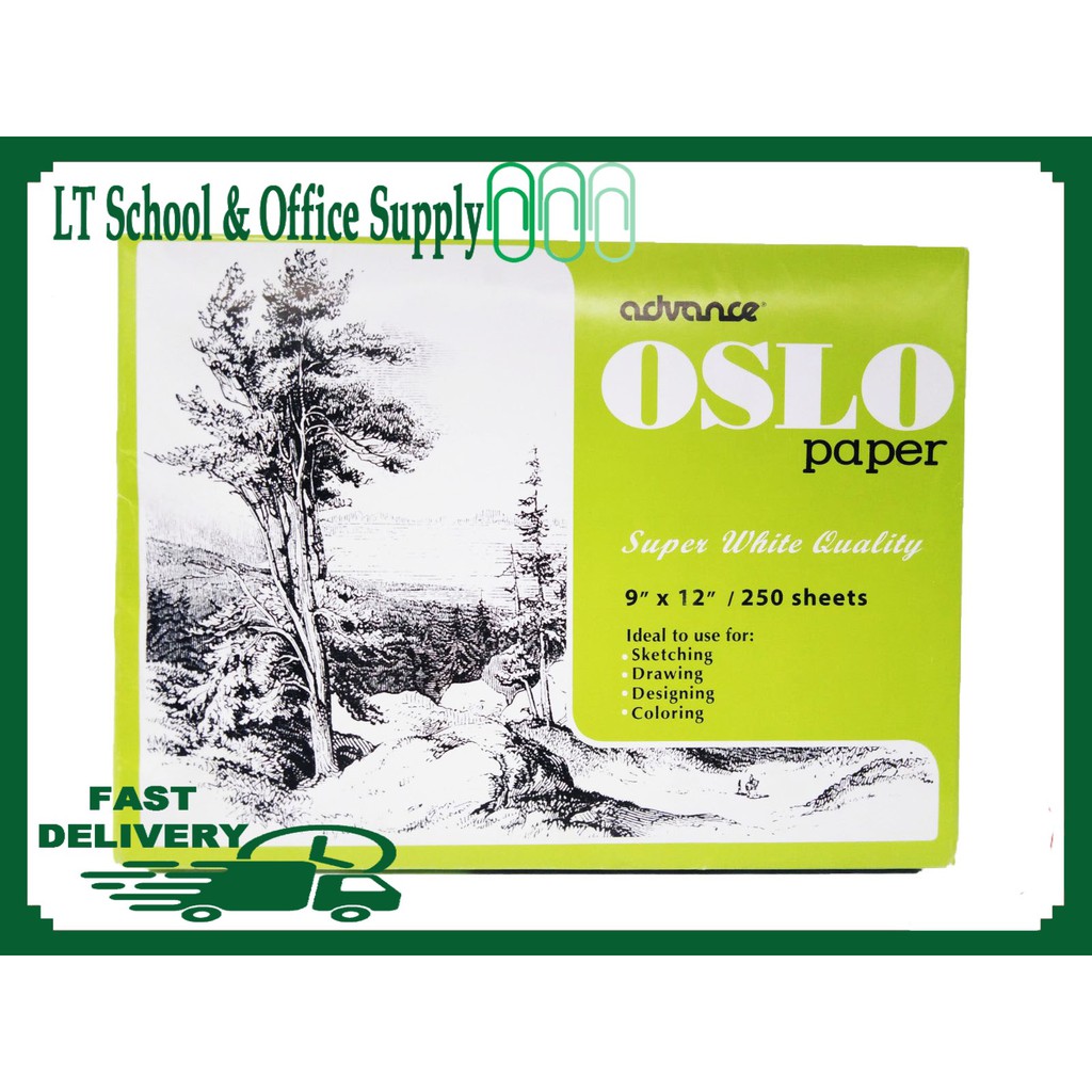 1 Ream Oslo Paper 100gsm (9" X 12") 250 Sheets | Shopee Philippines
