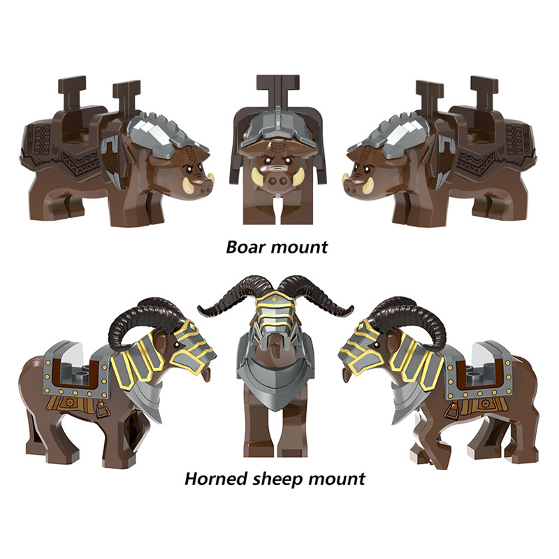 Mini Boar Mount Horned Sheep Figures LOTR Toys Building Blocks | Shopee ...