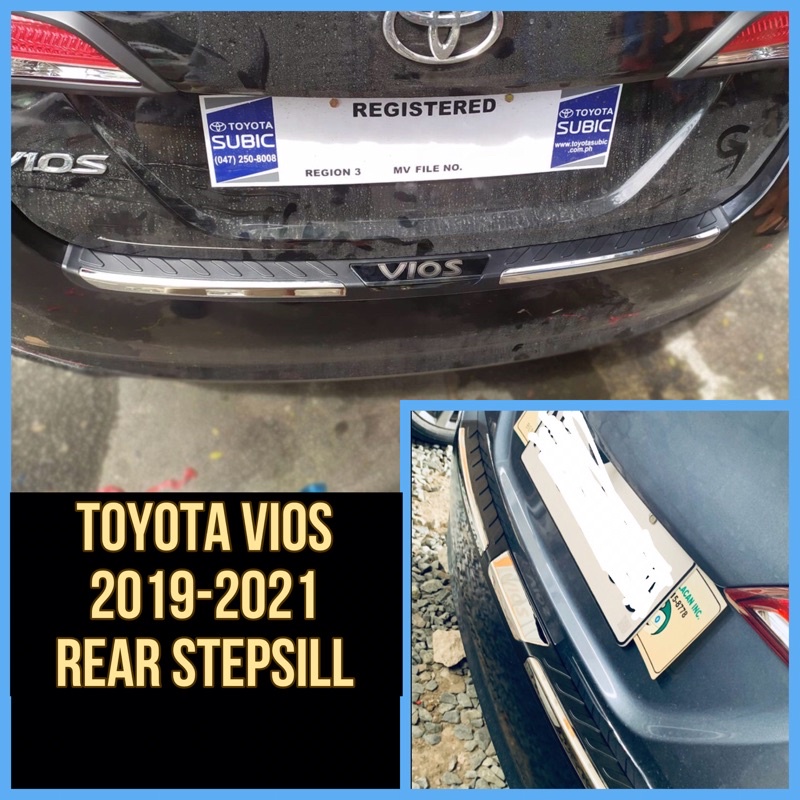 Toyota Vios 2019-2021 Rear Stepsil (Gen 4) Black w/ Chrome Lining ...
