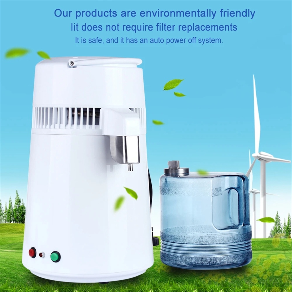 4L Household Pure Water Distiller Water Purifier Container Stainless ...