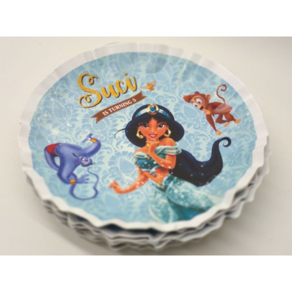 Princess Jasmine Aladdin Paper Plate / Princess Jasmine Aladdin Paper ...