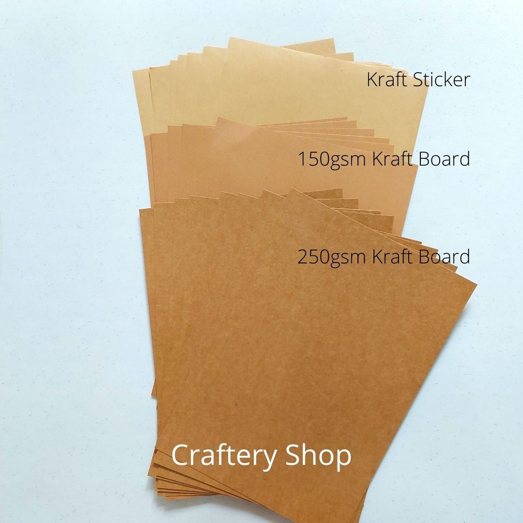 Kraft Boards 150gsm, 250gsm , 300gsm 10pcs Printable | Shopee Philippines