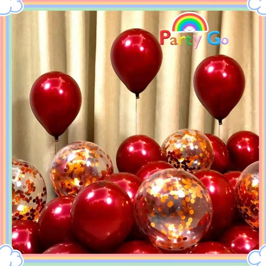Pomegranate red balloon set thickened double-layer balloon birthday ...