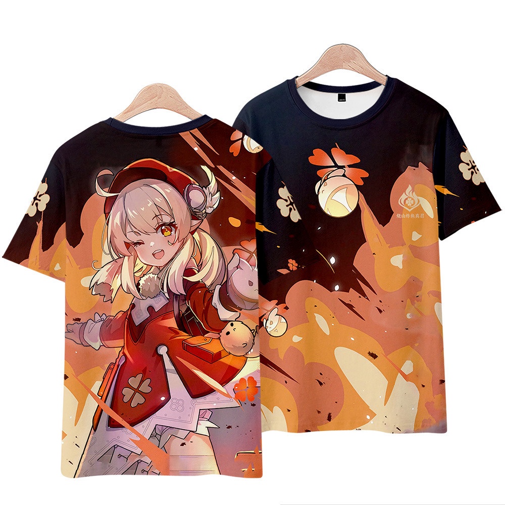 Genshin Impact Keqing Klee Diluc T-shirt for Men/Women/Teens | Shopee ...