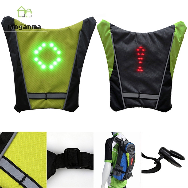 1 Set Bicycle Vest LED Wireless Remote Safety Turn Signal Light for ...