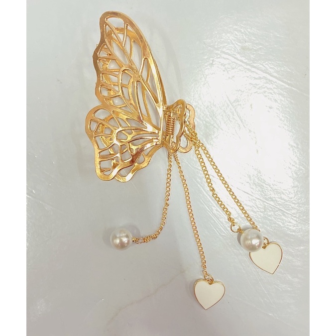 Korean Butterfly with pearl and heart | Shopee Philippines