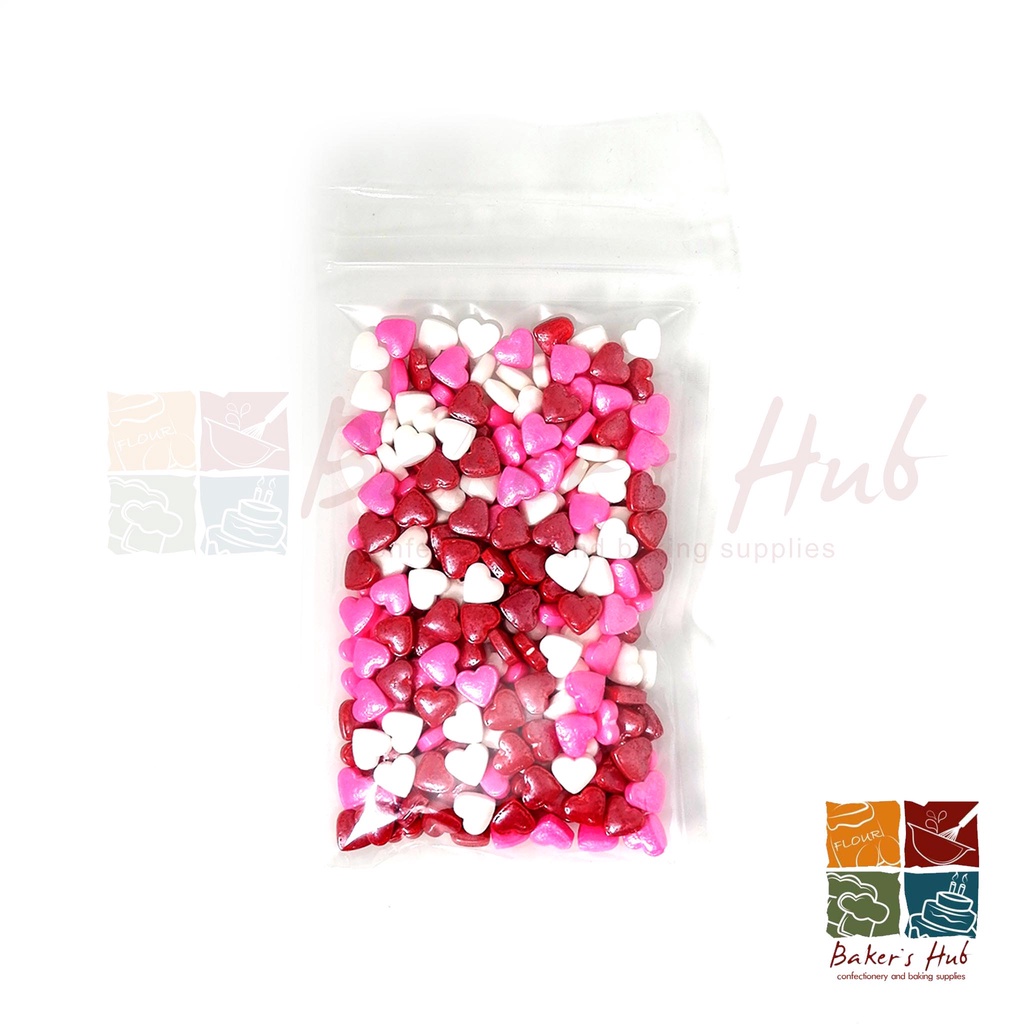 Edible Small Heart Candy Sprinkles Toppings Decoration 50 grams ...