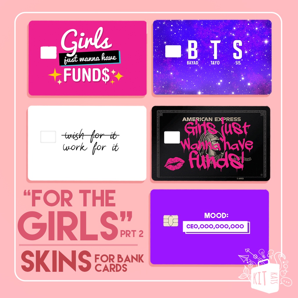 Girl themed Bank Debit card skin or beep loyalty card stickers part 2 ...