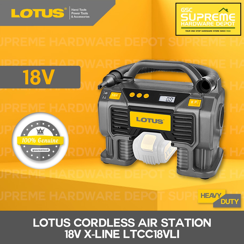 Lotus Cordless Air Compressor Station 18V X-Line LTCC18VLI | Shopee ...