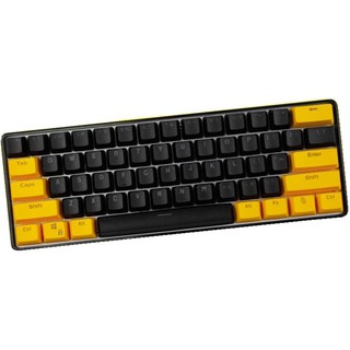 Yellow Black RK61 Keys PBT keycaps backlit two-color mechanical ...
