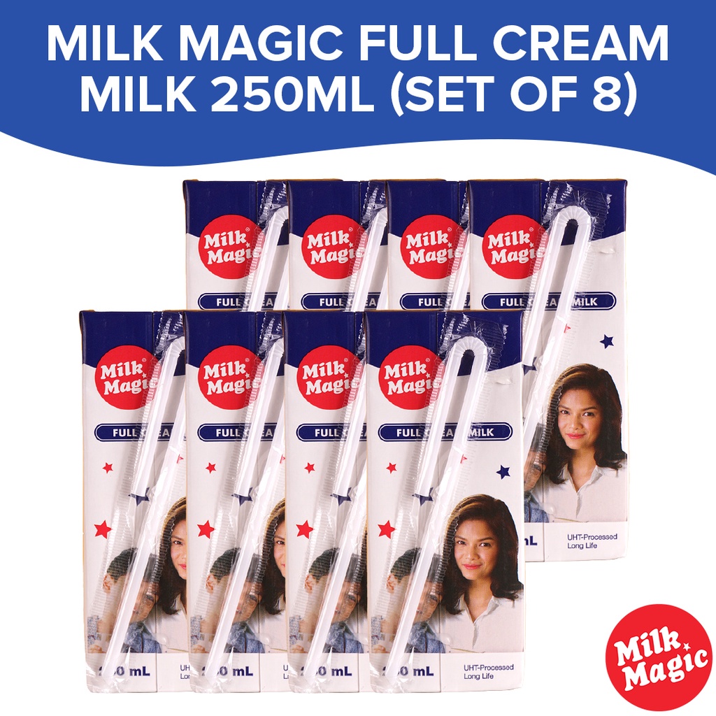 Milk Magic - Full Cream Milk 250ml (Set of 8) - EXP Date: October 21 ...