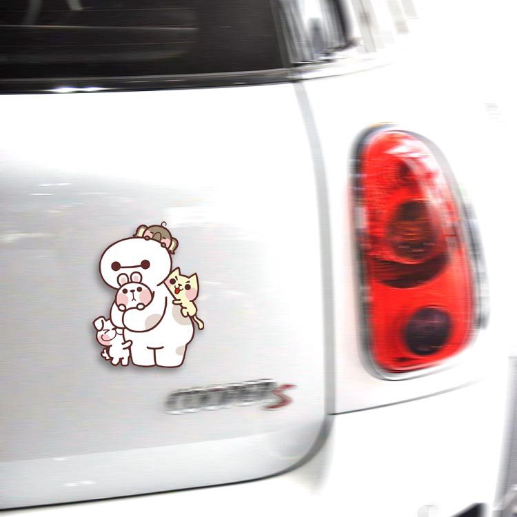 New Cute Big Hero Baymax Car Sticker Car Decals Window Sticker Fuel ...