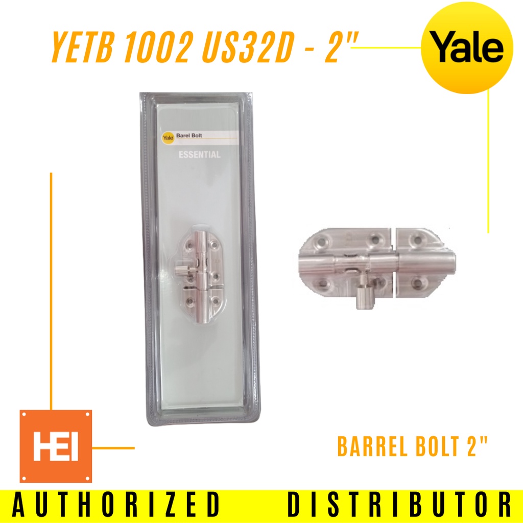 YALE YETB US32D ESSENTIAL BARREL BOLT /TOWER BOLT SATIN STAINLESS ...