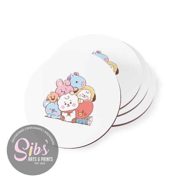 Customized BT21 Fanmade Coaster Pads | Shopee Philippines