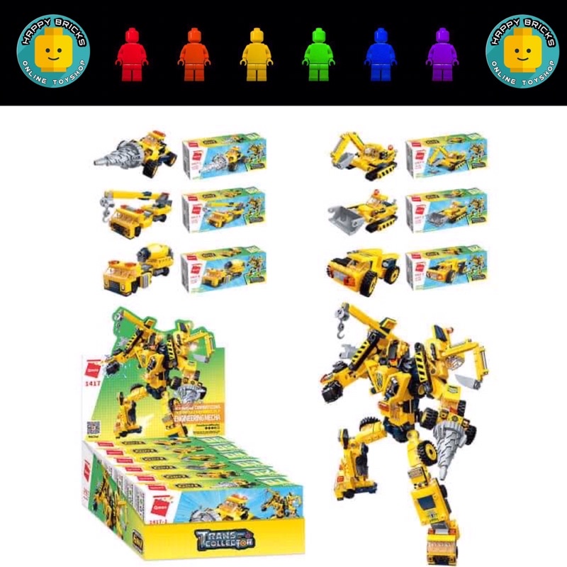 Robot Transformation Engineering Mecha 6in1 Assembled Blocks ...