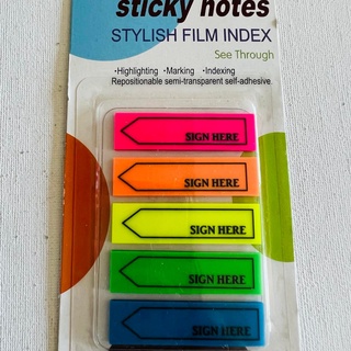JOY SIGN HERE STICKY NOTES STYLISH FILM INDEX (125 sheets/pack) SOLD ...