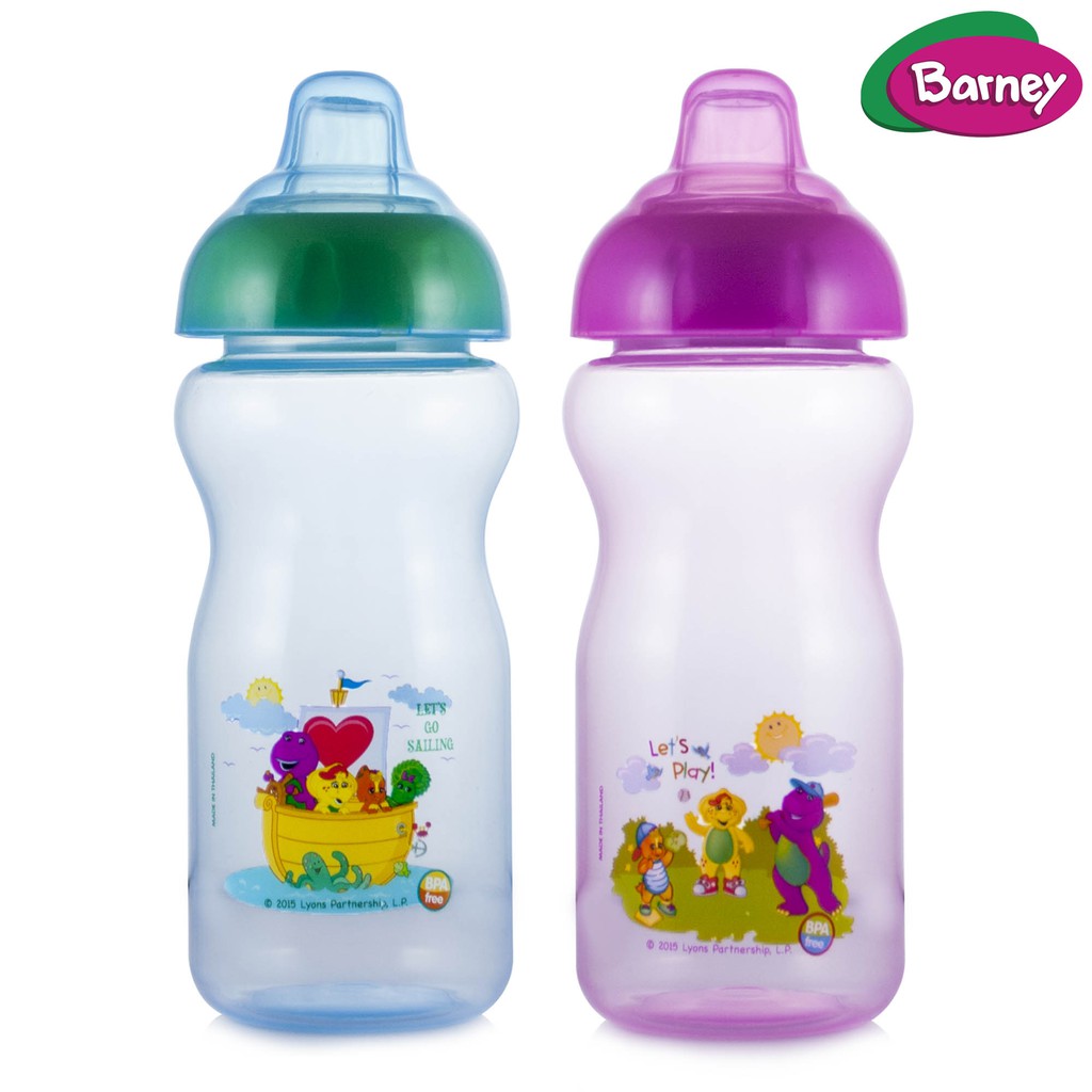 Barney 12oz/340 ml Tall Sipper Cup with Silicon Spout Non Spill Toddler ...