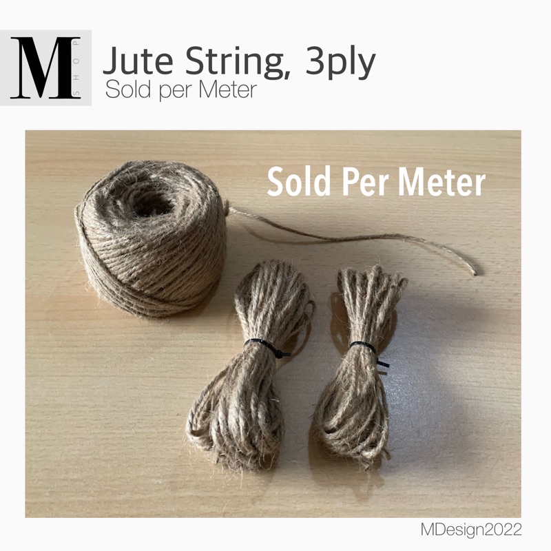 Jute String, 3 Ply , in 10 mtrs, 5 mtrs , 2 mtrs | Shopee Philippines