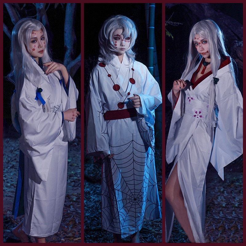 Anime Demon Slayer Cosplay Spider Rui Kimono Spider Mother Sister ...