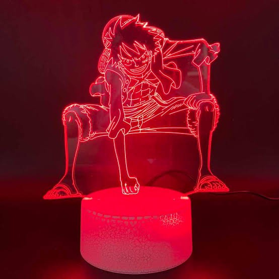 LUFFY / ONE PIECE Designs Acrylic 3D Illusion LED Night Lamp | Shopee ...