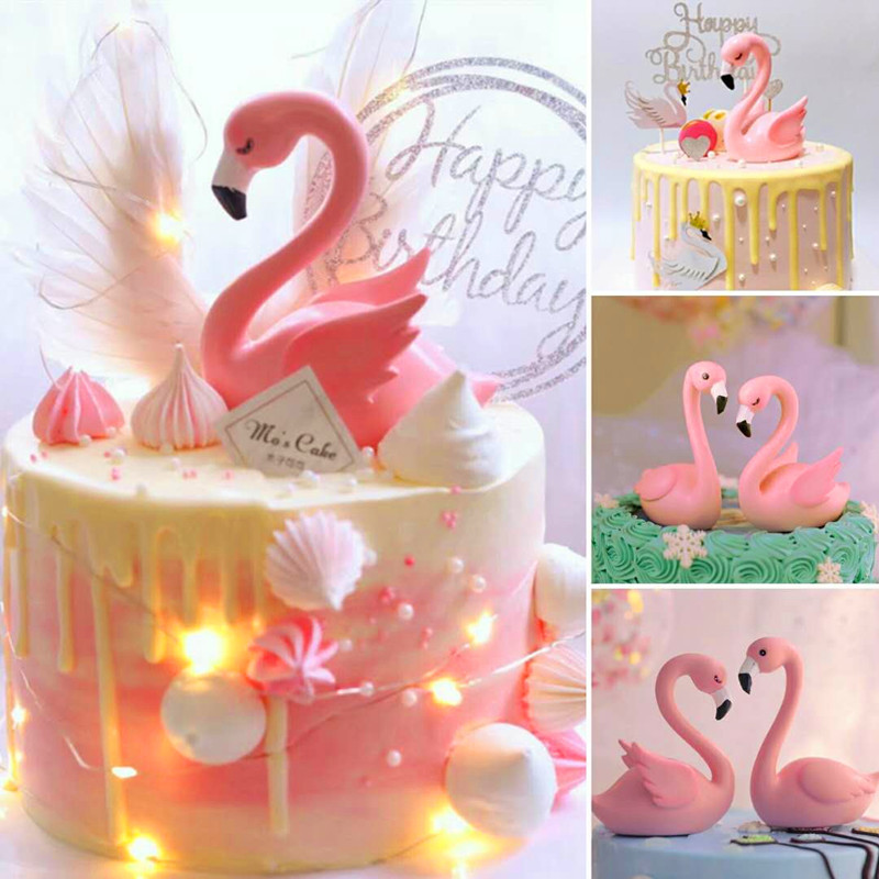 Pink Flamingo Cake Decorations Cake Topper For Birthday Party ...