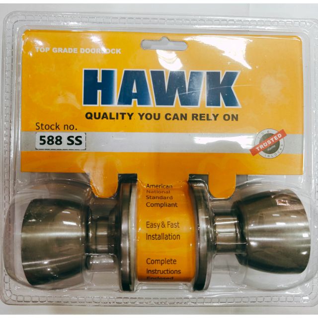 Hawk door knob stainless 588s/s with key stainless steel | Shopee ...