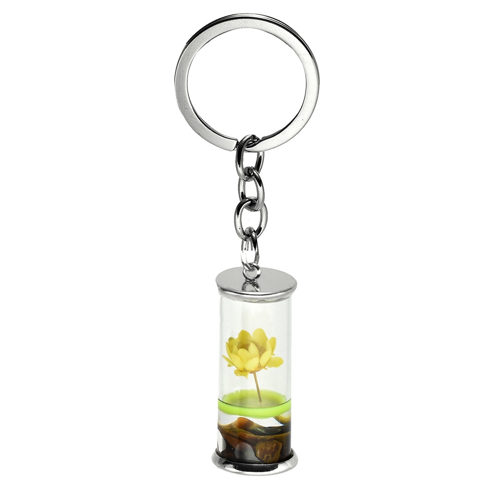 Fashion Natural Eternal Flower Keychain Dried Flower Plants Key Chains ...