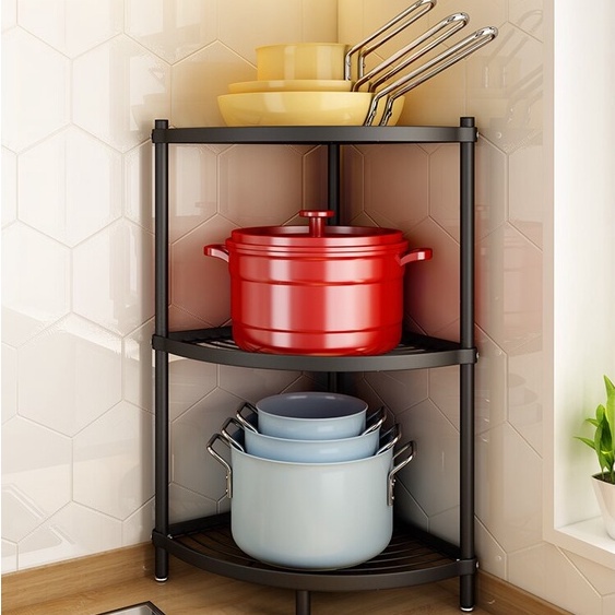 Folding Racks Triangle Storage Rack Kitchen Corner Rack Bathroom ...