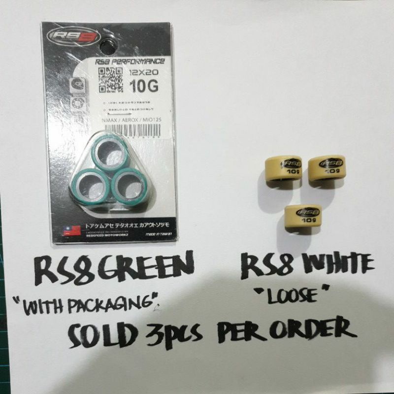 RS8 FLYBALL ROLLERS AEROX NMAX M3 MX | Shopee Philippines