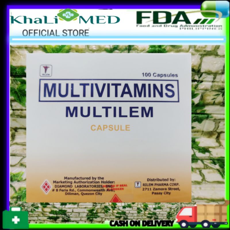 MULTILEM MULTIVITAMINS Capsules 100 | Shopee Philippines