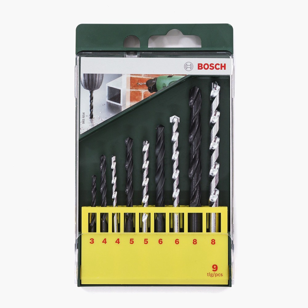 Bosch 9-piece Multi-purpose Drill Bit Set | Shopee Philippines