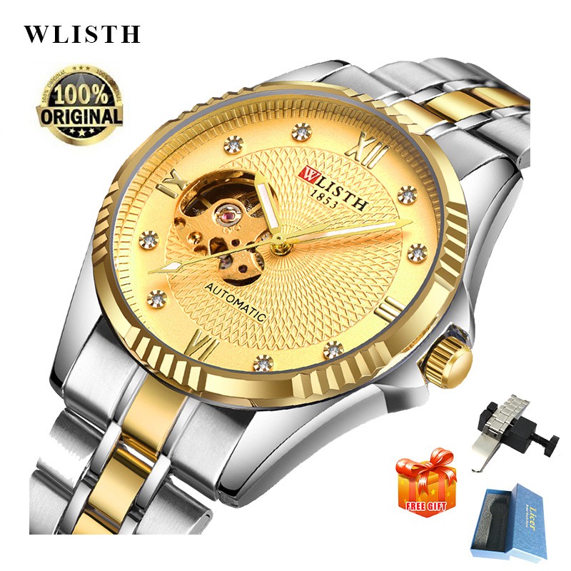 WLISTH Brand Original Men Automatic Mechanical Watch Stainless Steel ...