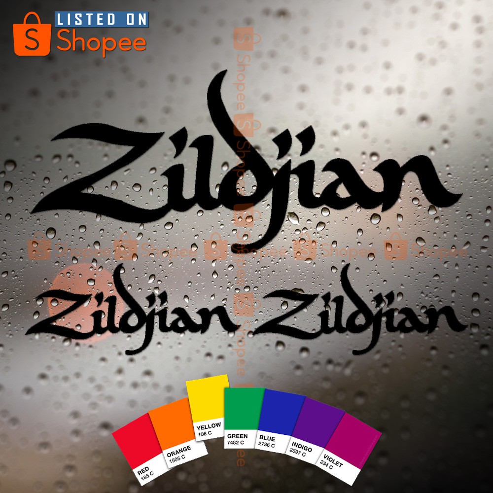 Stickers | (3X) Zildjian Cymbals Logo | Weather Proof die-cut decals ...