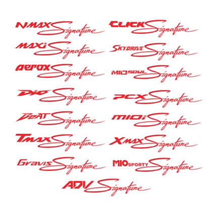 motorcycles signature design vinyl sticker (1.2x6.1 inches) | Shopee ...