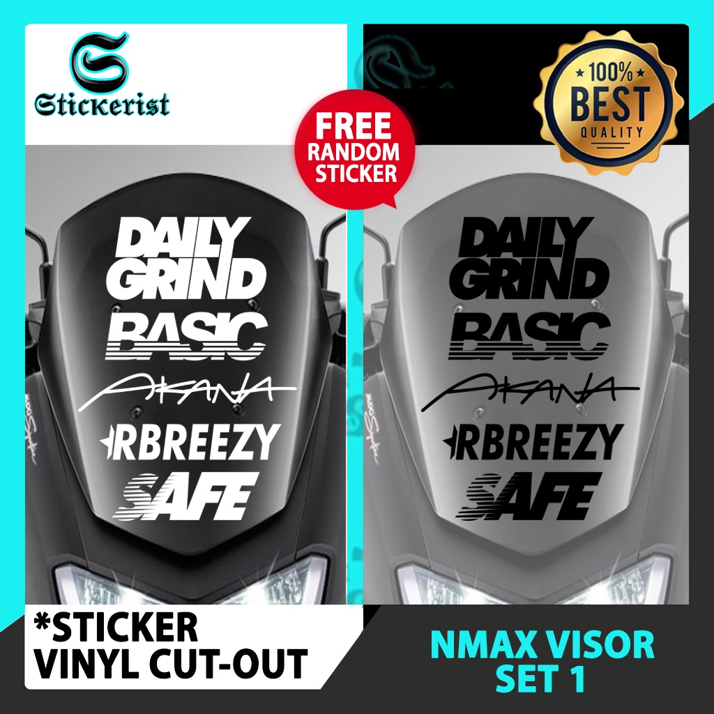 NMAX V1 V2 VISOR CUT-OUT STICKER DECALS SET 1 | Shopee Philippines