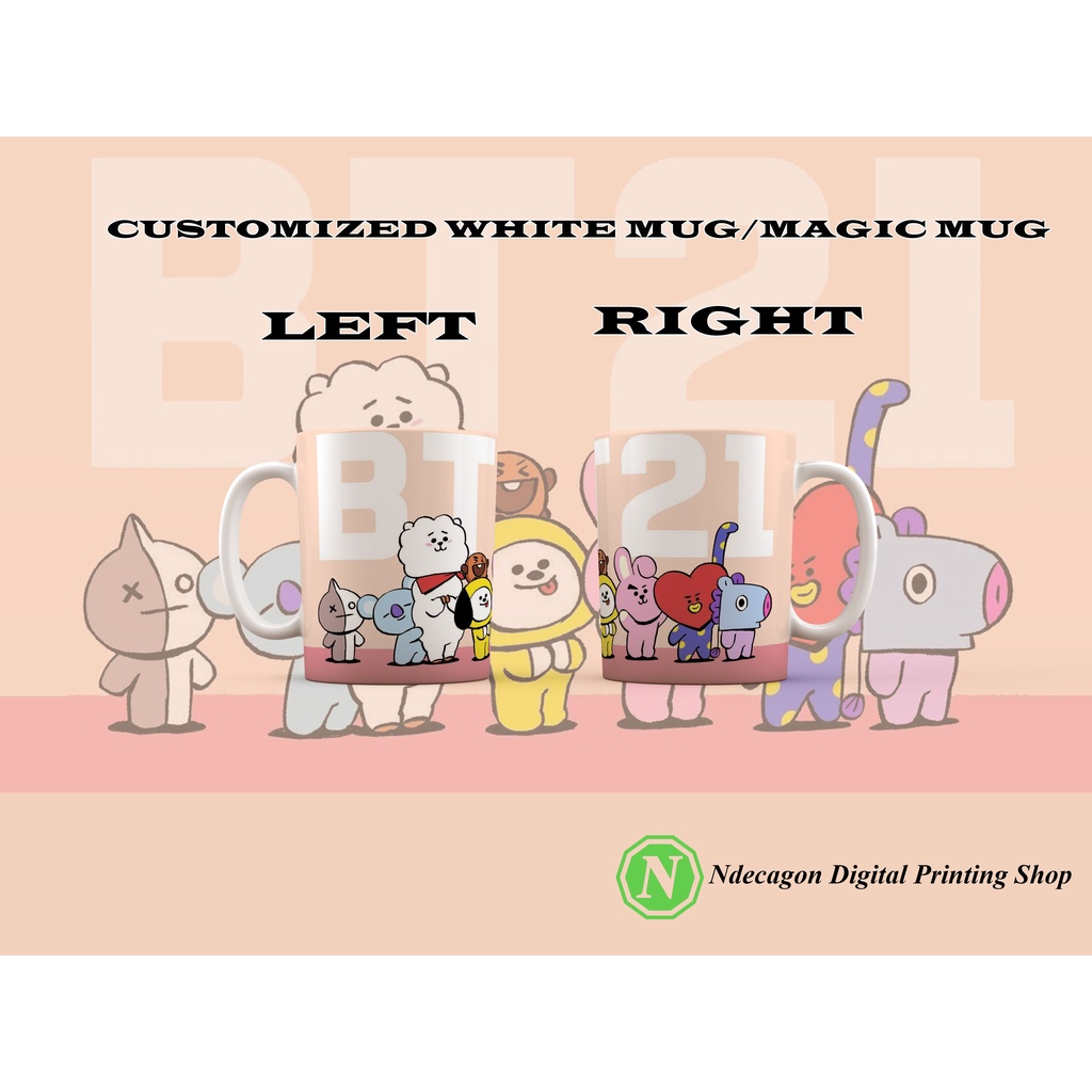 BTS x BT21 Mugs (Regular & Magic Mug) - BTS x BT21 Character | Shopee ...