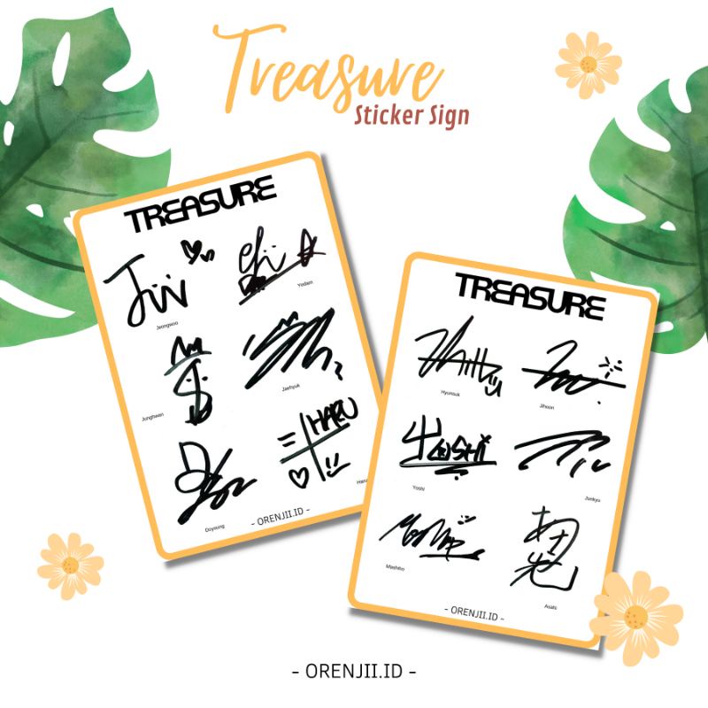 TREASURE HAND SIGN STICKER / TREASURE SIGN STICKER / TREASURE SIGN ...