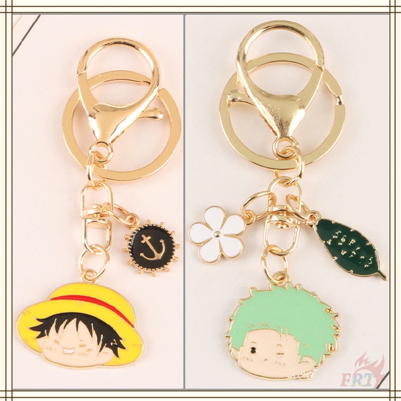 One Piece - Luffy & Zoro Keychains 1Pc Anime Alloy Airpods Cases ...