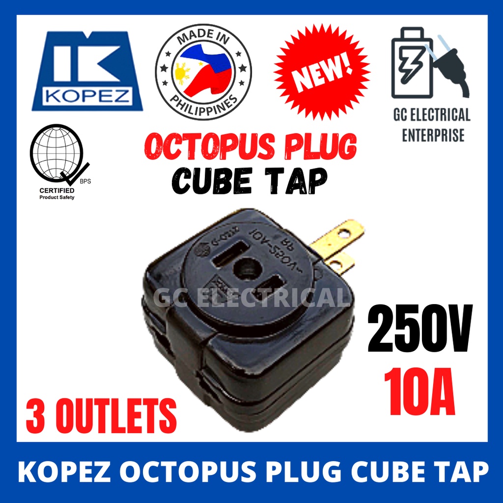 Kopez Octopus plug Outlet Adapter Cube Tap Socket Adaptor | Shopee ...