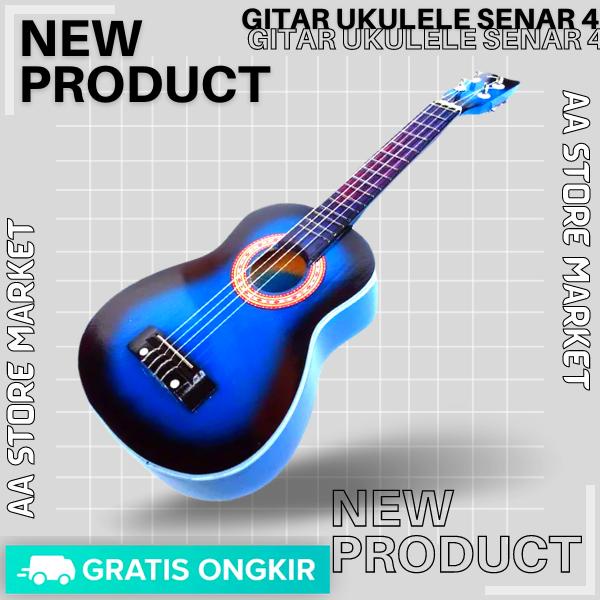 Ukulele Guitar | Mini Guitar | Kentrung 4 Strings | Size 58x21x8 cm ...