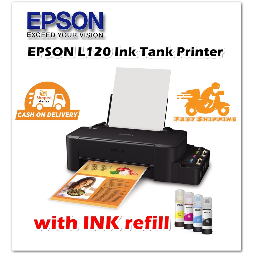 Epson L120 Ink Tank Printer-with ink refill | Shopee Philippines
