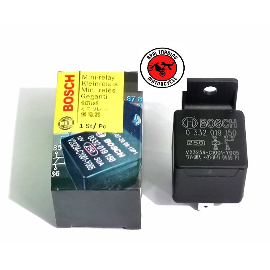 Bosch Horn Relay 12Volts 30amps 5Pin SPST | Shopee Philippines