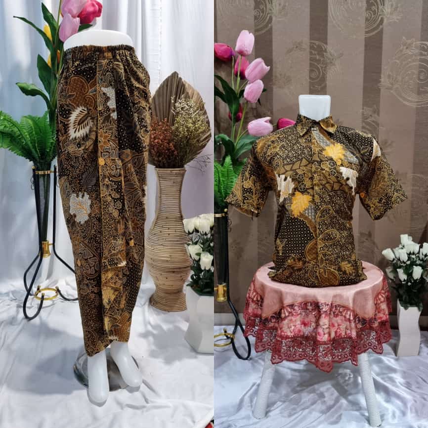 KEMEJA Batik Rempel Skirt couple & Short Shirt/Invitation batik couple ...